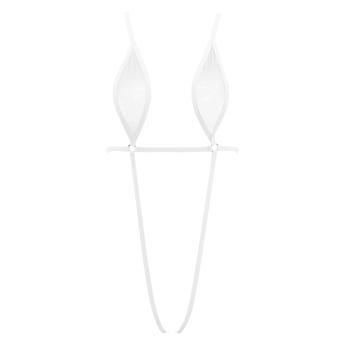 Slingshot Bikini White Sheer Extreme Sling Bikini Mini Micro G String Bikini – SHERRYLO Swimwear