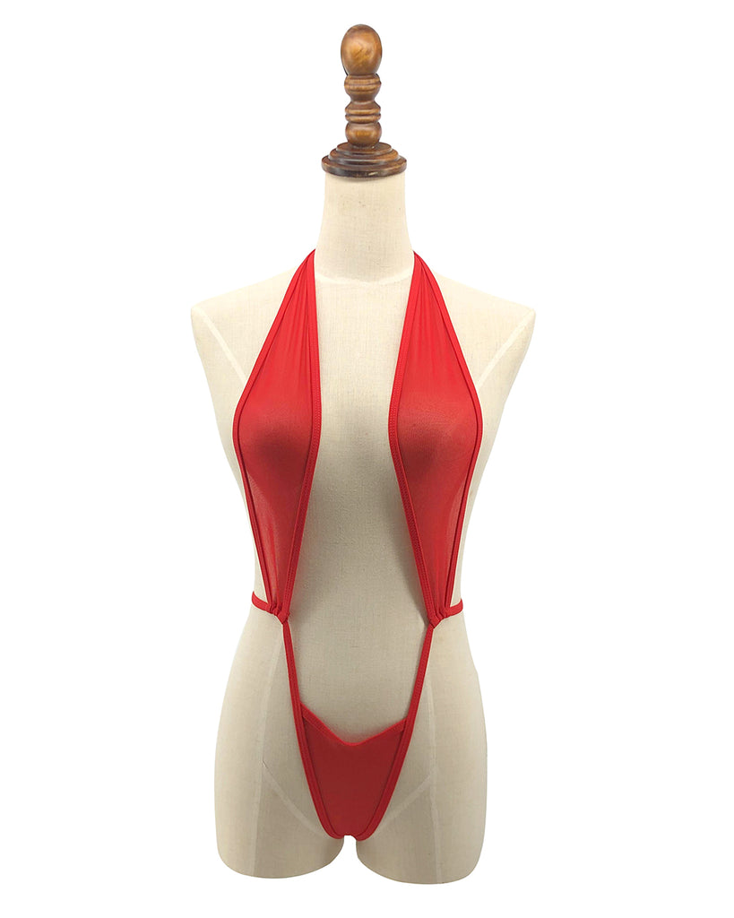 Red Sheer Monokini Bodysuit – SHERRYLO Swimwear
